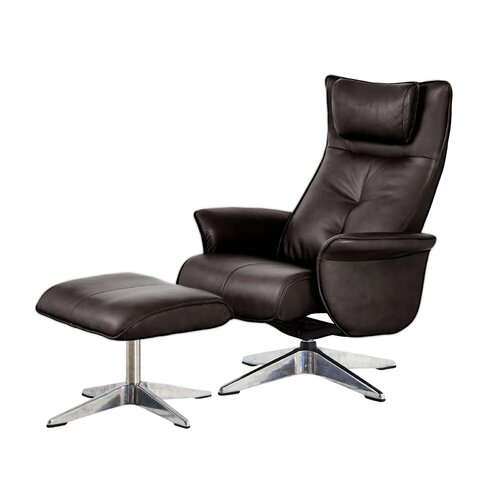 Zedere, Viva Recliner Lounge - Natural Leather, Noir Black | TANGS ...