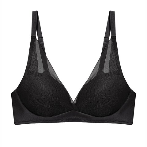 Smooth Sensation Magic Push Up Deep V Bra Black | TANGS Singapore