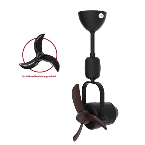 Mistral 16" Corner / Ceiling / Wall Fan with Remote - Black 516 | TANGS ...