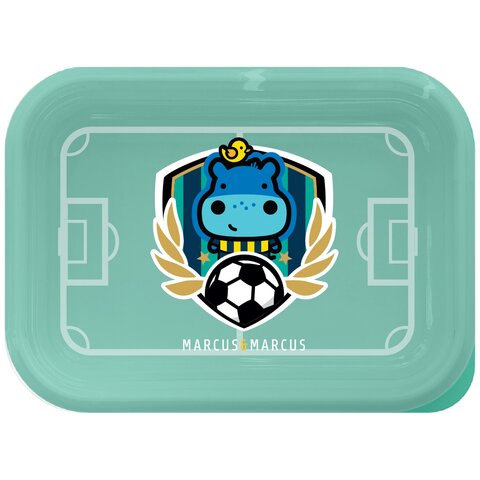 2 TIER STAINLESS STEEL LUNCH BOX - FOOTBALL | TANGS Singapore