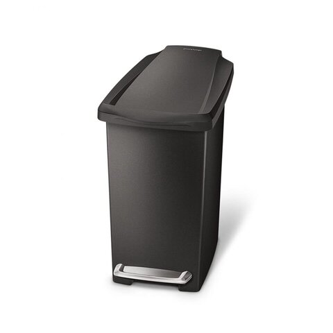 10L slim plastic step bin, black | TANGS Singapore