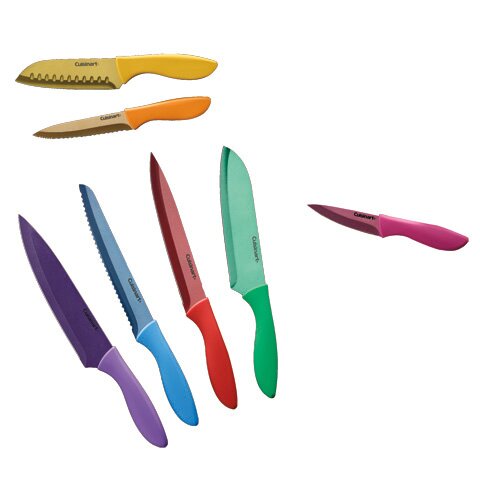 7 Piece Metallic Colour Knife Set | TANGS Singapore