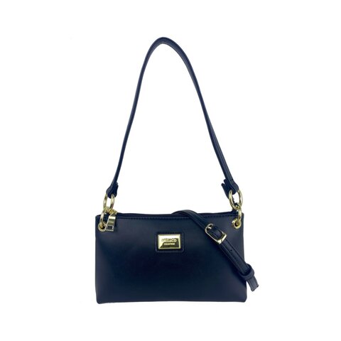 Slim Shoulder Sling Bag Small Black | TANGS Singapore